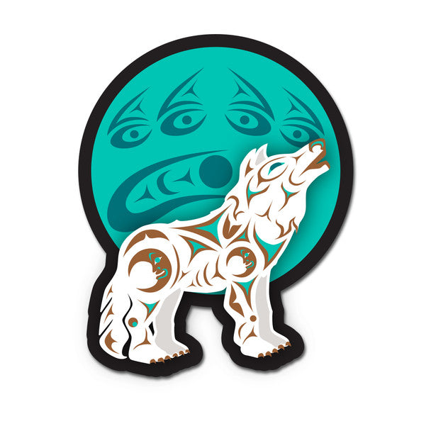 3D Fridge Magnet - Howling Wolf by Darrel Tusq'anum Thorne – All The ...