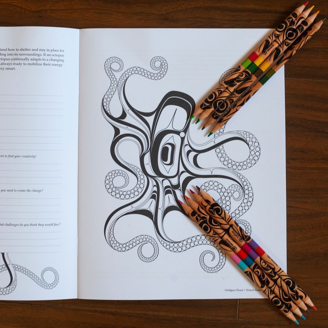 Double-Sided-Coloring Pencils - Eagle by T.J. Sgwaayaans Young – All ...