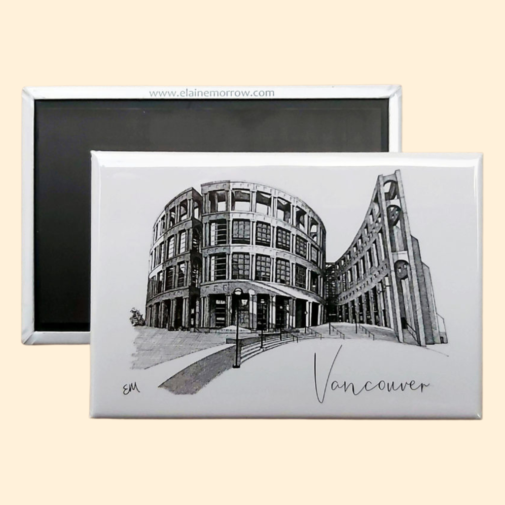 Fridge Magnet - Public Library in Vancouver, B.C. by Elaine Morrow ...