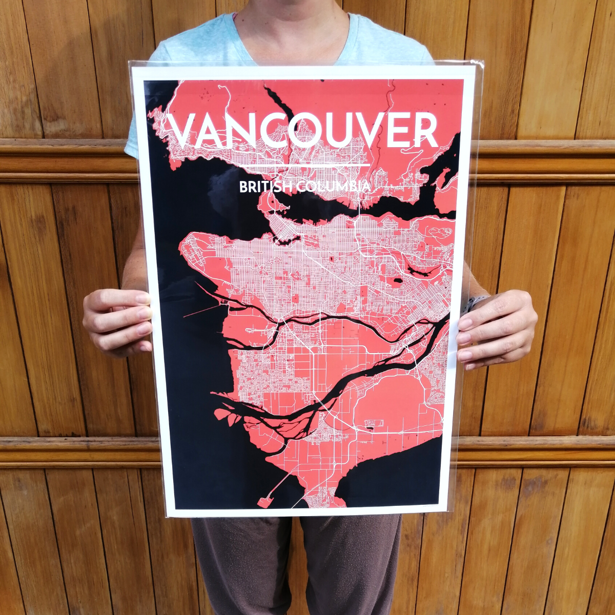 Vancouver Wall Art Print - Vancouver Map (Large Paper Art Print) – All ...